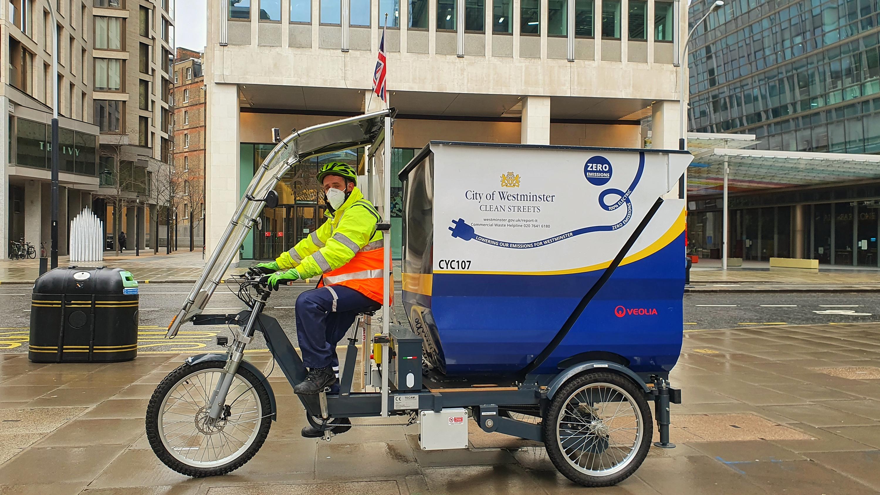 Veolia trials innovative electric tricycles in Westminster | Veolia London